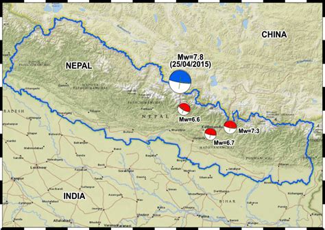 Geographical Location Of The Mw 7 8 Earthquake Epicenter Shown By The