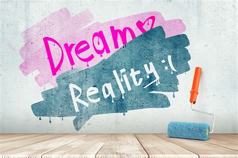 흰색 나무 바닥에 페인트 롤러의 3d 렌더링 과 어두운 현실 흰색 벽 배경에 분홍색 꿈기호 위에 그려진 기호 리노베이션에 대한 스톡 사진 및 기타 이미지 Istock