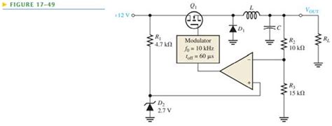 Solved A Basic Switching Regulator Is Shown In Figure 17 49 If The 1 Answer Transtutors