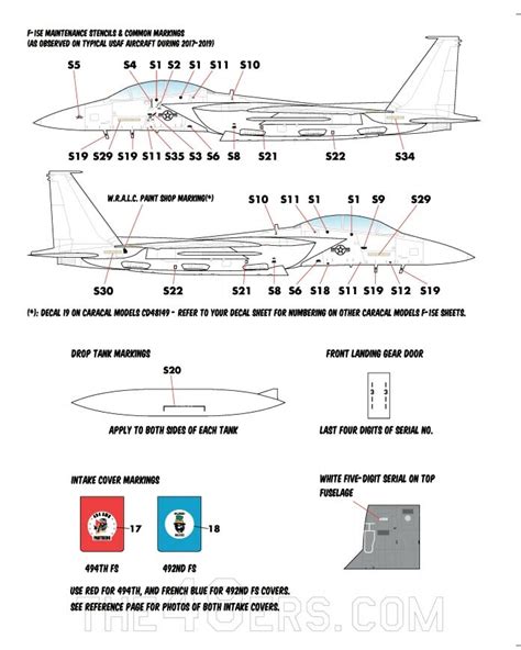 F 15e Strike Eagle Stencils And National Insignia