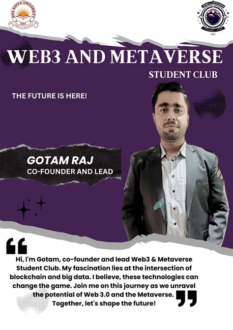 Meet Gotam Our Co Founder And Lead W3msc Dsu Posted On The Topic Linkedin