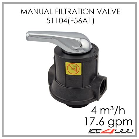 Manual Multiport Filter Valve Runxin 51104 F56a 4 M³h