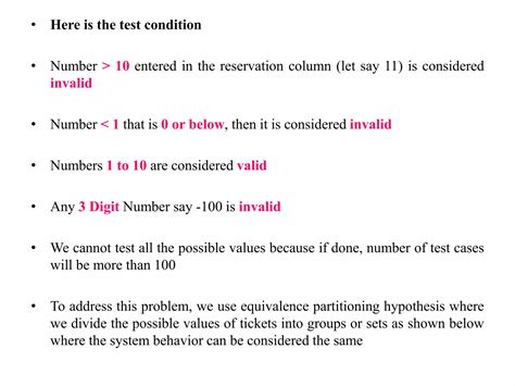 Software Testing Boundary Value Analysis Equivalent Class Partition Decision Table Ppt