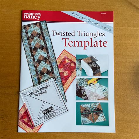 Twisted Triangles Template Set Sewing With Nancy Zieman 1 Clear Acrylic