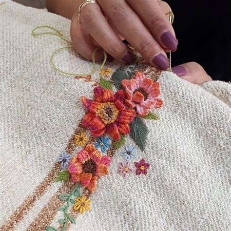 프랑스자수 일산프랑스자수 프랑스자수mimi입체자수 일산프랑스자수공방 햄프린넨햄프린넨가방 Embroiderystitch Needlework