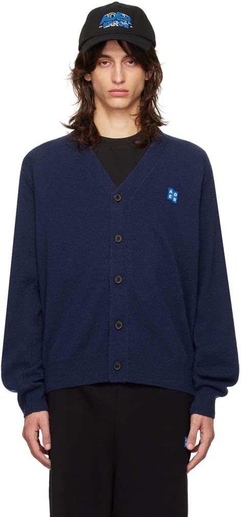 ADER Error Navy TRS Tag Cardigan ADER Error