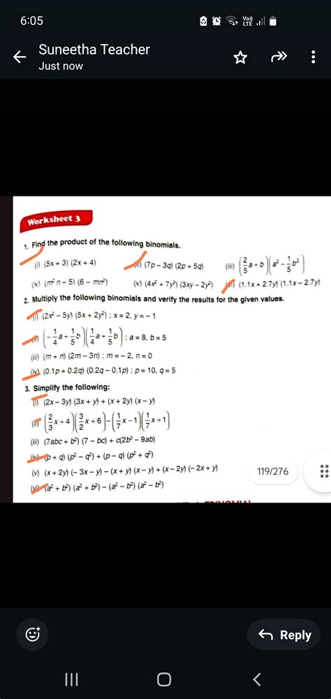 Find The Product Of The Following Binomials I 5x 3 2x 4 Ii