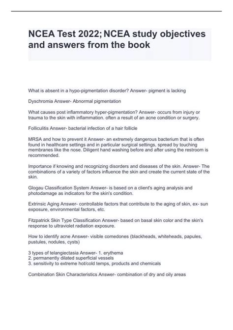 Ncea Test 2024 Actual Questions And Answers With Complete Solution Nursing Stuvia Us
