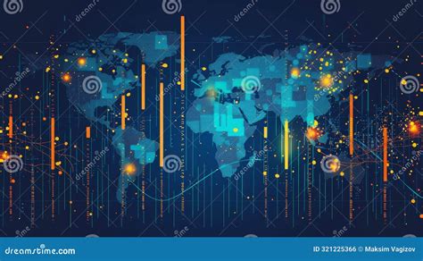 Global Data Visualization Ai Generated Image Of World Data Points