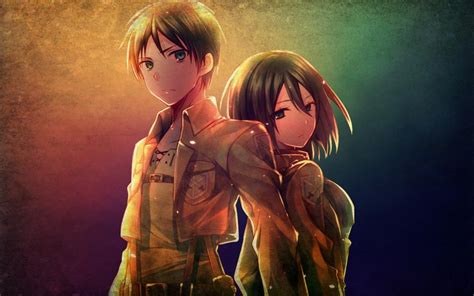 Anime Attack On Titan Eren Jaeger Mikasa Ackerman Shingeki No Kyojin Hd Wallpaper Anime