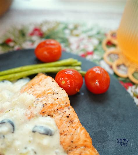 에어프라이어 연어구이 만드는법 연어 스테이크 타르타르 소스 만들기