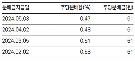 국내 월배당 고배당주 Tiger 은행고배당플러스 Top10 Etf 분배금