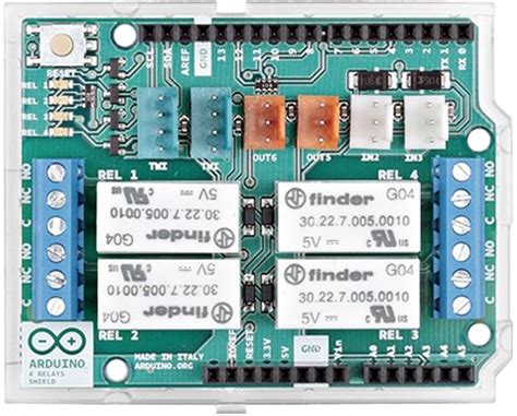 A000110 Arduino Arduino Shield 4 Relays Drive High Power Loads