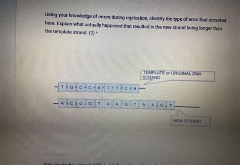 solved using your knowledge of errors during replication