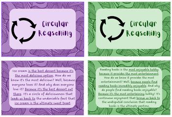BUNDLE Rhetorical Devices Logical Fallacies Flash Task Matching Cards