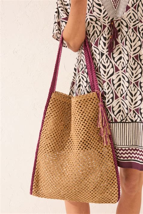 Beige Geflochtene Tasche Damentaschen Womensecret