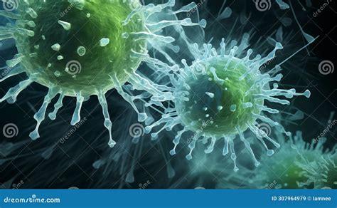 Staining Technique For Visualizing Viruses Microscopyai Generated