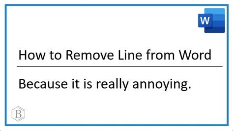 How To Remove Annoying Horizontal Line In Microsoft Word YouTube