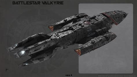 Robert Bonchune Battlestar Valkyrie Plan And Angled Views