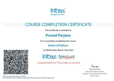 Prasad Parjane On Linkedin Successfully Completed Course Basics Of