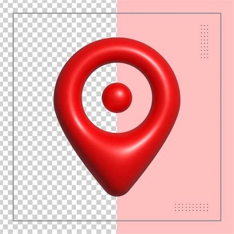 Premium PSD D Rendering Red Realistic D Map Pin Gps Pointer Markers Pointer Location Icon