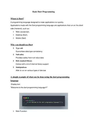SIKB5215 Mobile Programming With Dart Notes Binghamton University
