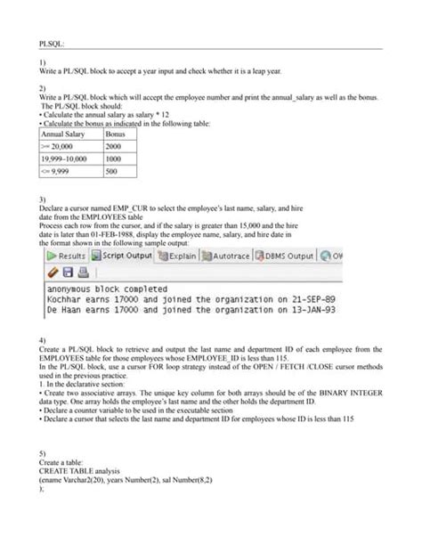 Plsql Task Pdf