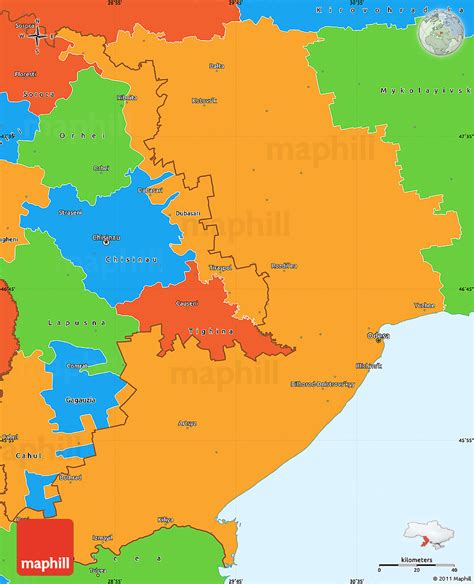 Political Simple Map Of Odeska