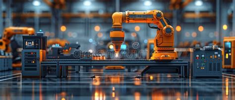 Ui Monitoring System Software With Welding Robotics Automatic Arms Icon