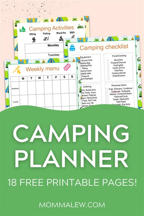 Camping Itinerary Template