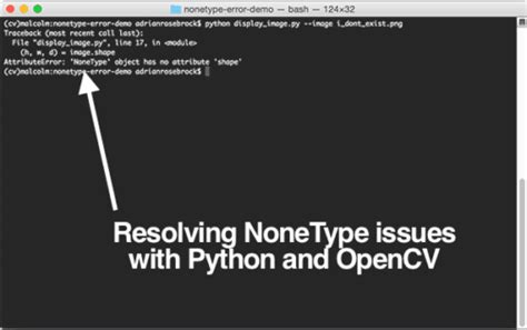opencv resolving nonetype errors pyimagesearch