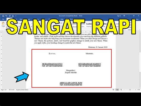 Cara Menempatkan Posisi Tanda Tangan Di Word Sexiz Pix