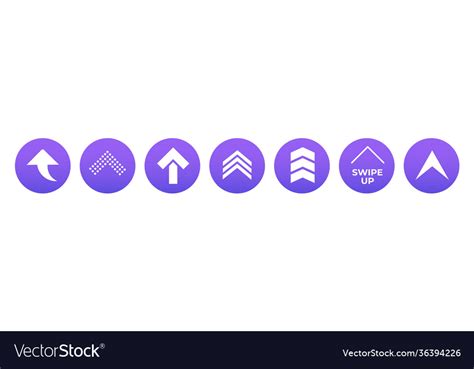 template swipe up buttons colorful gradient web vector image