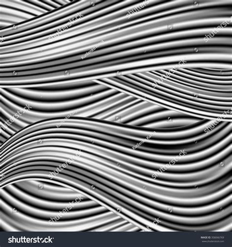 Abstract Monochrome Wave Background Stock Illustration 358066769