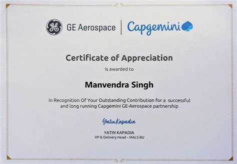 Manvendra Singh On Linkedin Capgemini Geaerospace Capgeminiindia