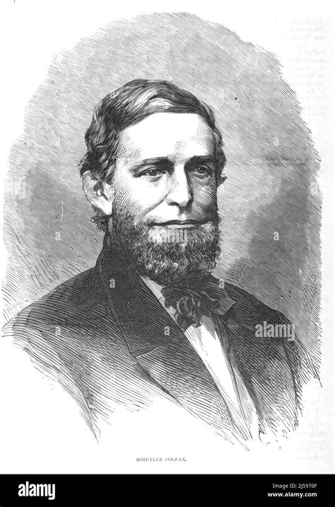 Portrait Of Schuyler Colfax Jr 17th Vice President Of The United