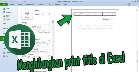 Cara Menghilangkan Print Title Di Microsoft Excel 2010 Tutorial Microsoft Office