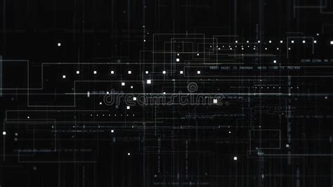 Futuristic Matrix Data Simulation Hud Background Stock Image Image Of