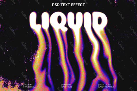 Liquid Thermal Vision Font Style Effect Photoshop Premium Psd File