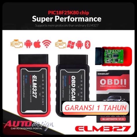 Jual Car Diagnostic Obd Ii Obd2 Elm327 V1 5 Best Chip Kingbolen Pic1825k80 Bluetooth Wifi