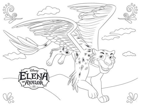 Coloriage Lune En Volant D Elena D Avalor Dessin Gratuit Imprimer