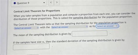 Solved Central Limit Theorem For Proportions When You Take