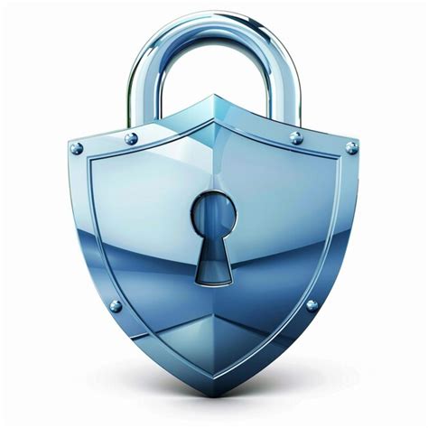 Illustration Of A Lock And Shield Symbolizing Security And Privacy In