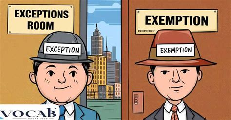 exception vs exemption which spelling is correct vocab loop