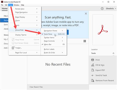Hide Tools Pane Sidebar In Adobe Reader Permanently Dimitris Tonias