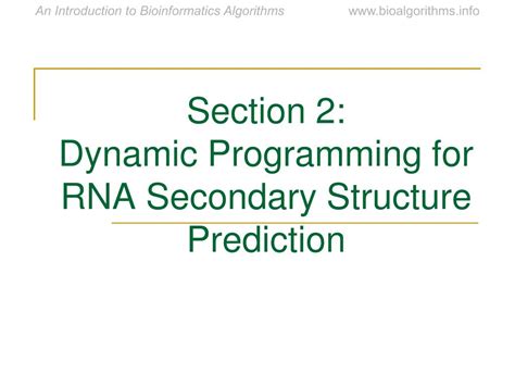 Ppt Rna Secondary Structure Prediction And Analysis Powerpoint Presentation Id4808334