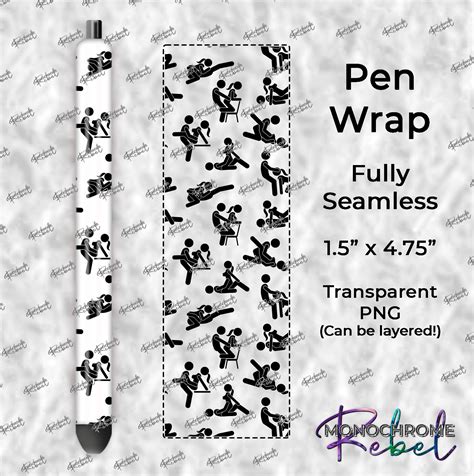 Mojo Mambo Sex Stick Figures Seamless Transparent Pen Wrap Digital Design PNG NSFW Etsy