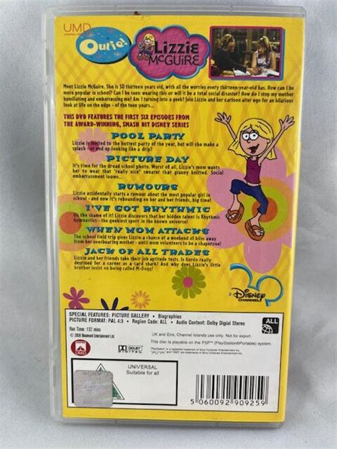 Lizzie Mcguire When Mom Attacks Psp Umd Film Playstation Protable