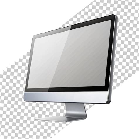 Computer Monitor With Transparent Screen Premium AI Generated PSD