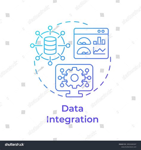 Data Integration Blue Gradient Concept Icon Stock Vector Royalty Free 2452426167 Shutterstock